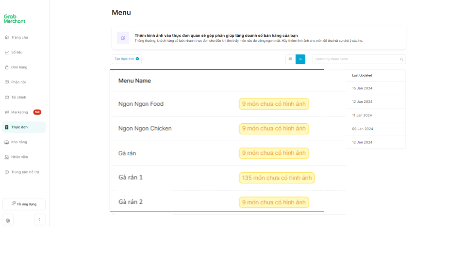 GrabMerchant Website