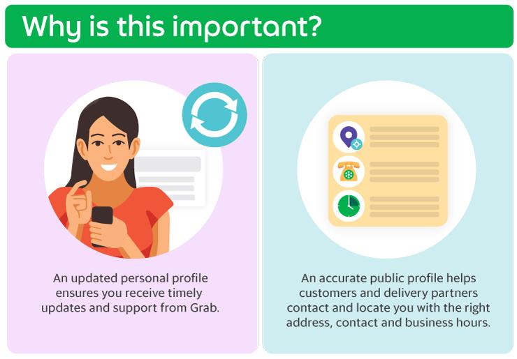 Set up or edit your store profile, with just a few taps - GrabMerchant ...
