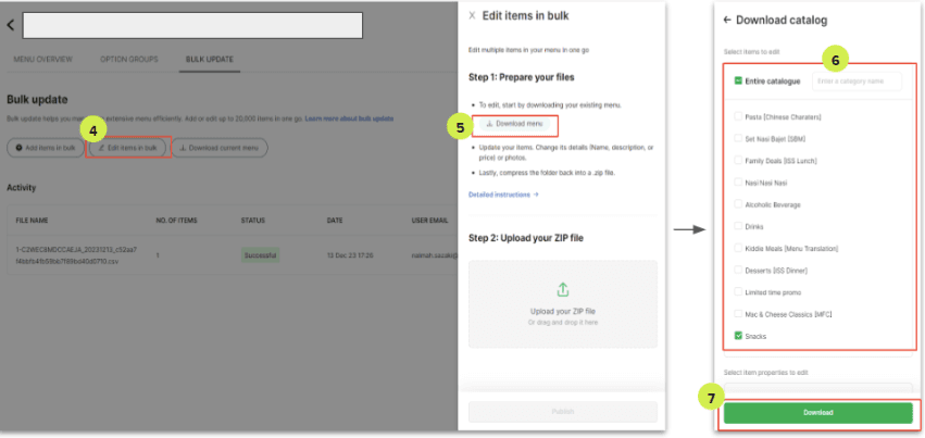 Update your menu with our latest features! - GrabMerchant Website
